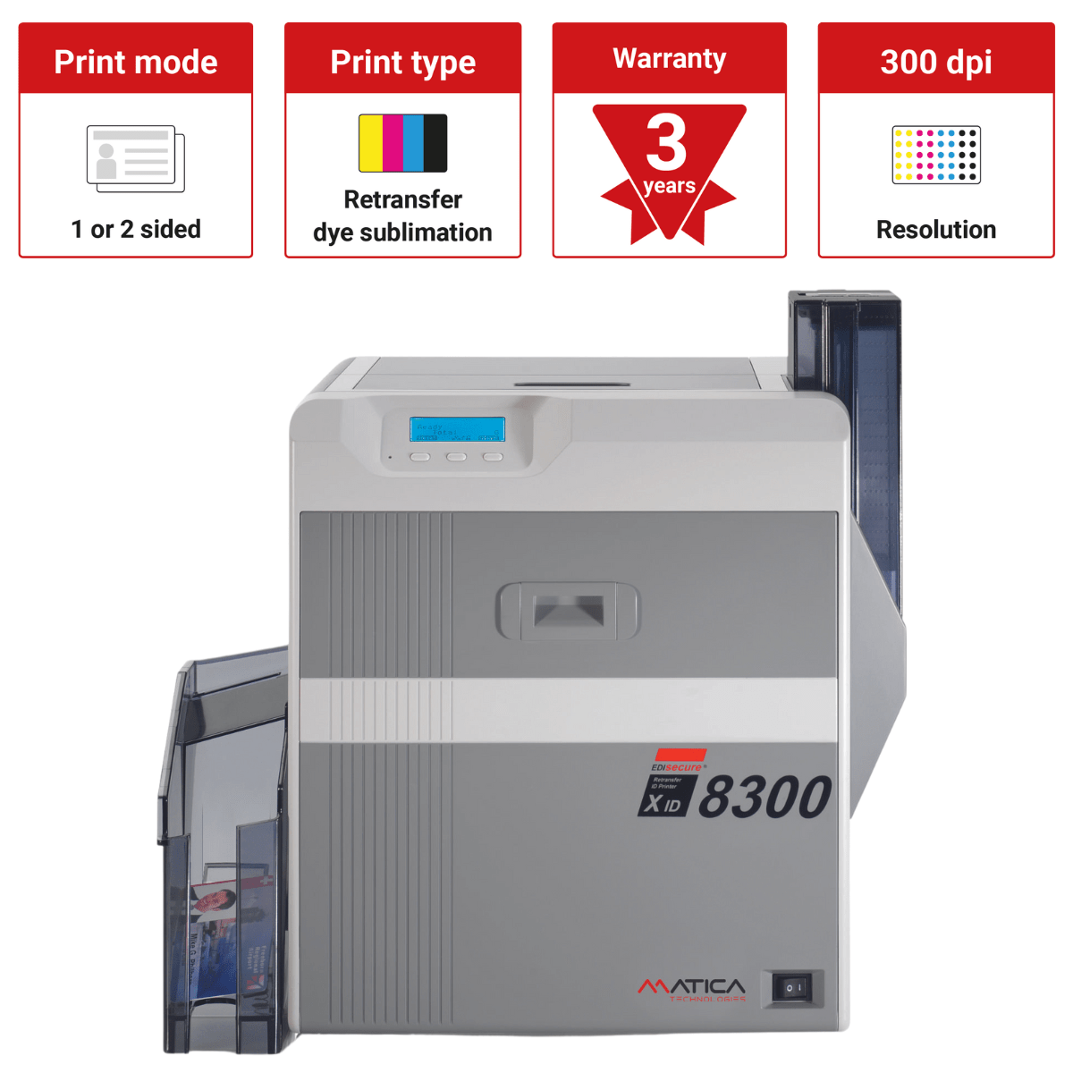 Matica XID8300 Retransfer Printer | Dual Sided | Mag Encoder ...