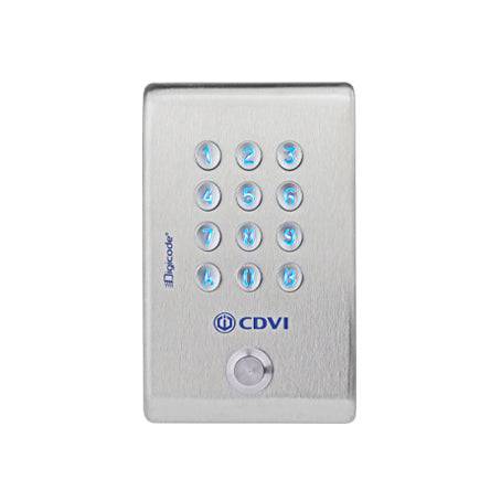 CDVI Stainless steel Keypad with Integrated Electronics and Push Button ...