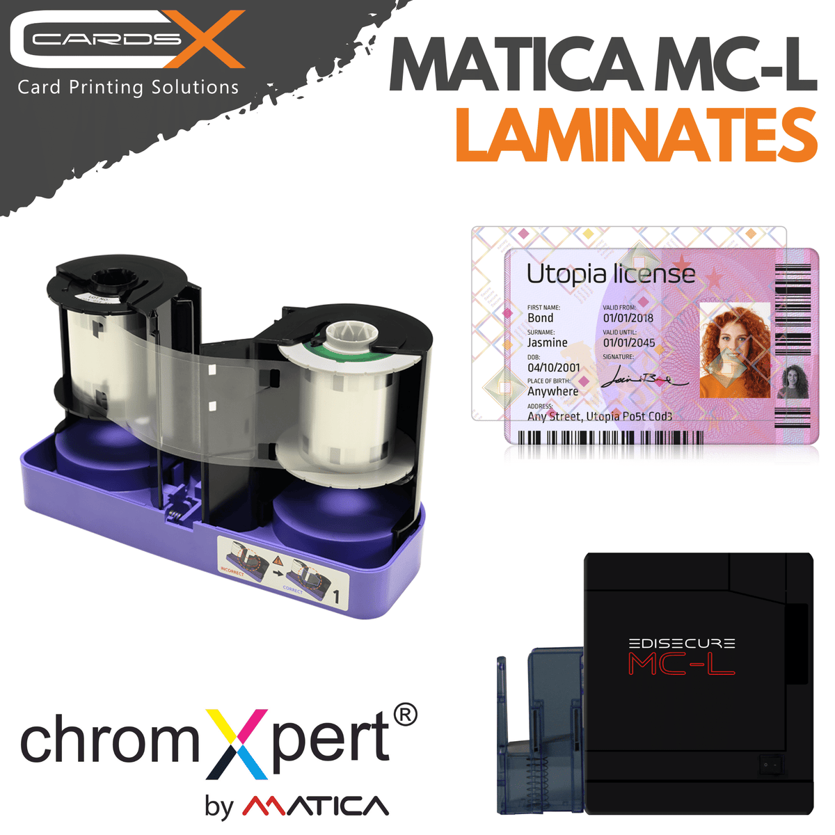 Matica MC-L Standard Thin Film Overlay Clear | Prints 1000 Cards ...